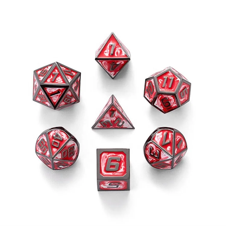 OEM Bulk DND RPG Dice Company Custom Polyhedral Fancy Metal Dice for ...