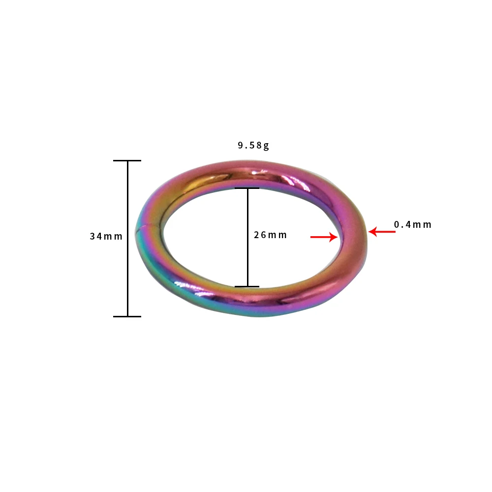 Small Round Rainbow Color Metal O Ring Custom Fashion Bag Accessories ...