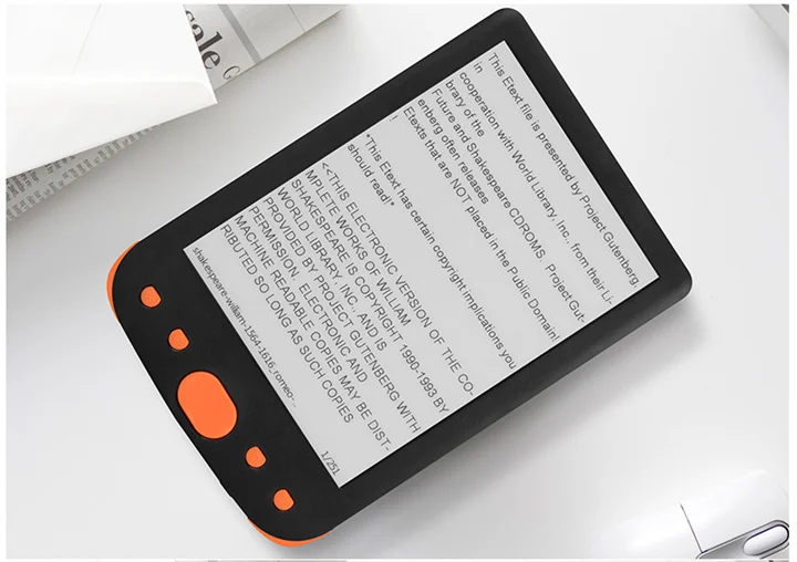 Portable Digital EBook Reader,300 DPI Ink Screen Electronic Book Reader ...