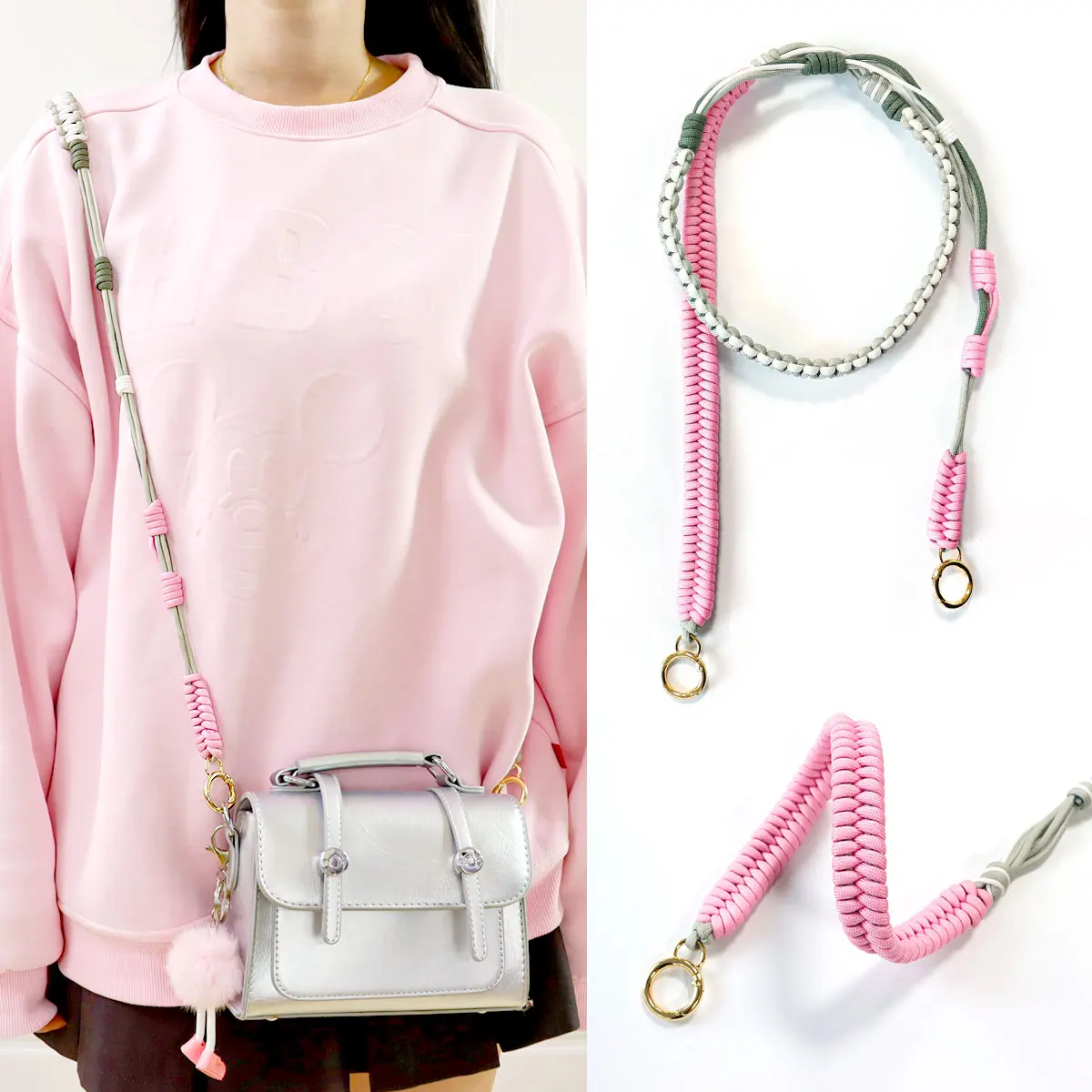 Luxury Long Bag Shoulder Strap Customized Logo Handmade Braided Wide ...