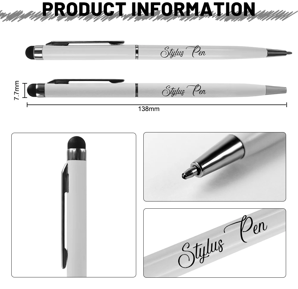 New Design Logo Customized Metallic Stylus Ball Pens