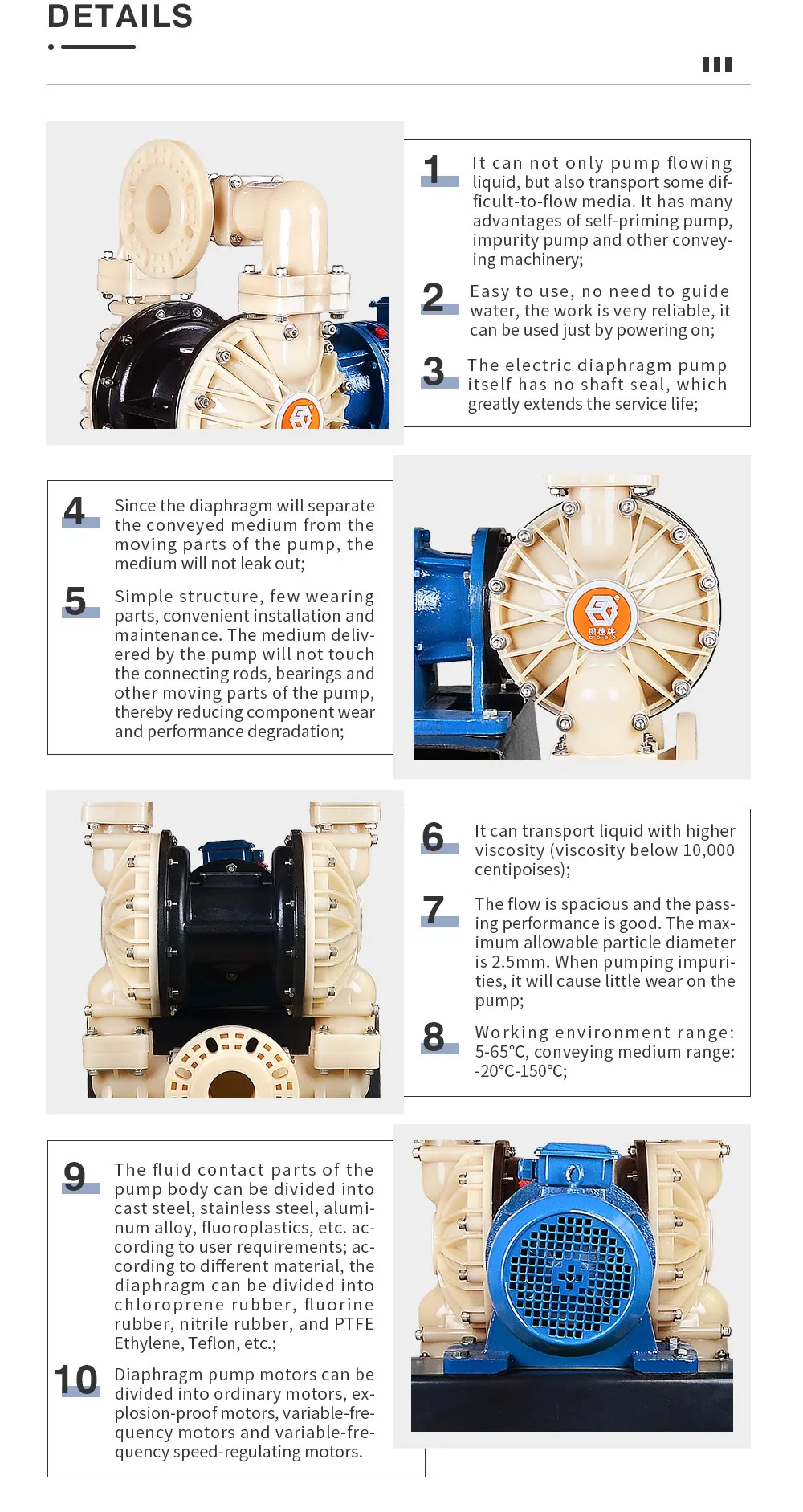 DBY3-80F Electric Diaphragm Pump_DBY_Electric Double Diaphragm Pumps_GODO PUMPS