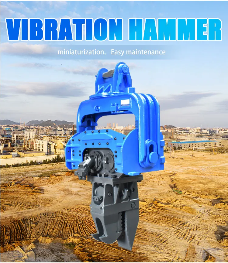 Excavator Vibro Hammer Sheet Pile Driver Casing For Excavator Used ...