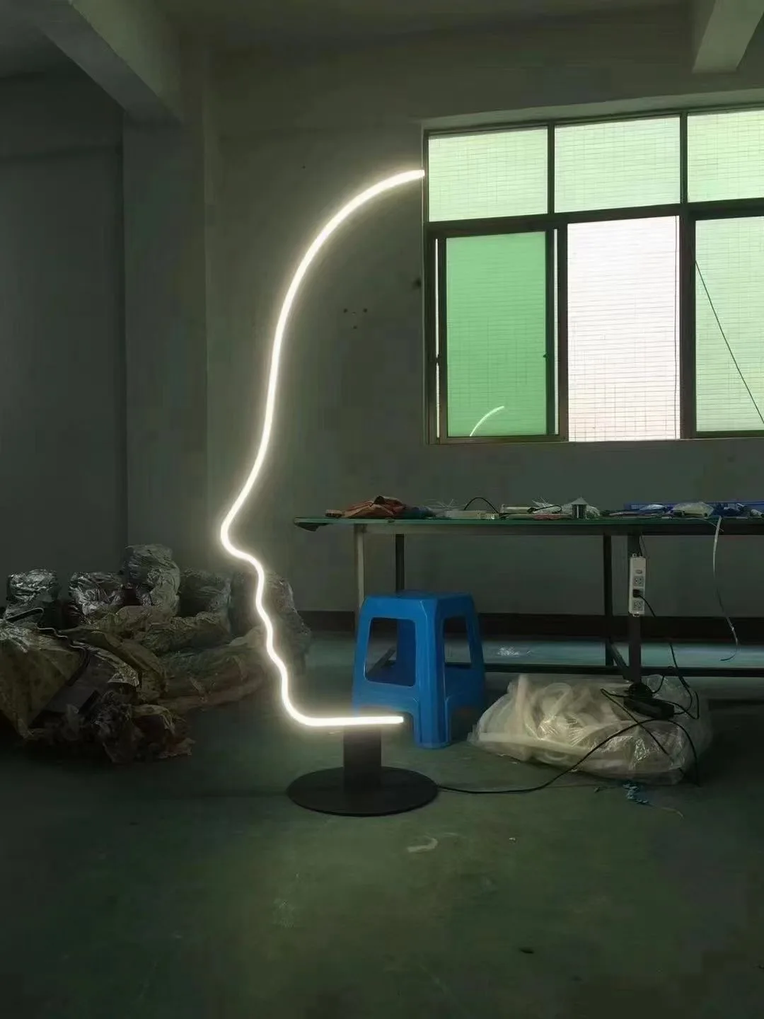 Modern Art Abstract Face Floor Lamp Home Decoration Led Dimmable Rgb ...