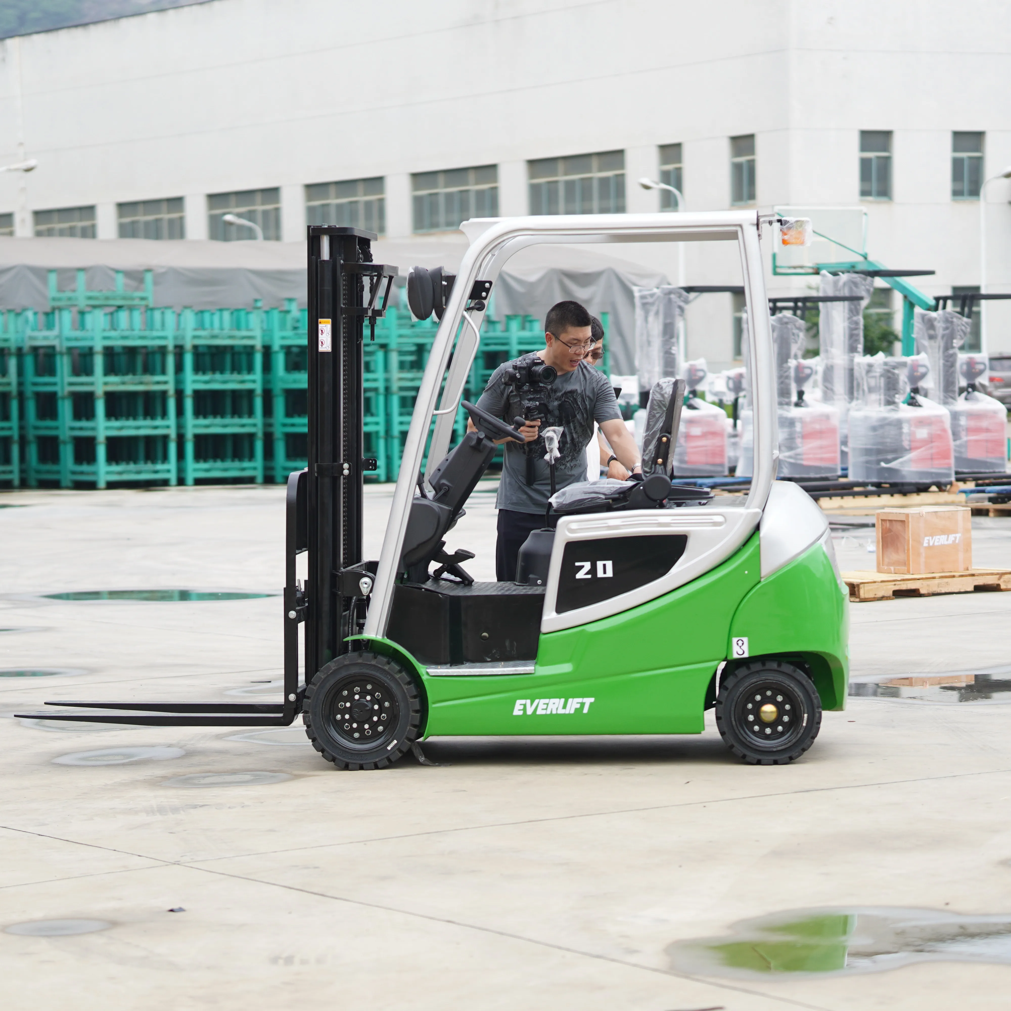 Everlift Lithium-ion Forklift 2ton 3ton Mini New Lithium Battery Electric Forklift With Solid ...