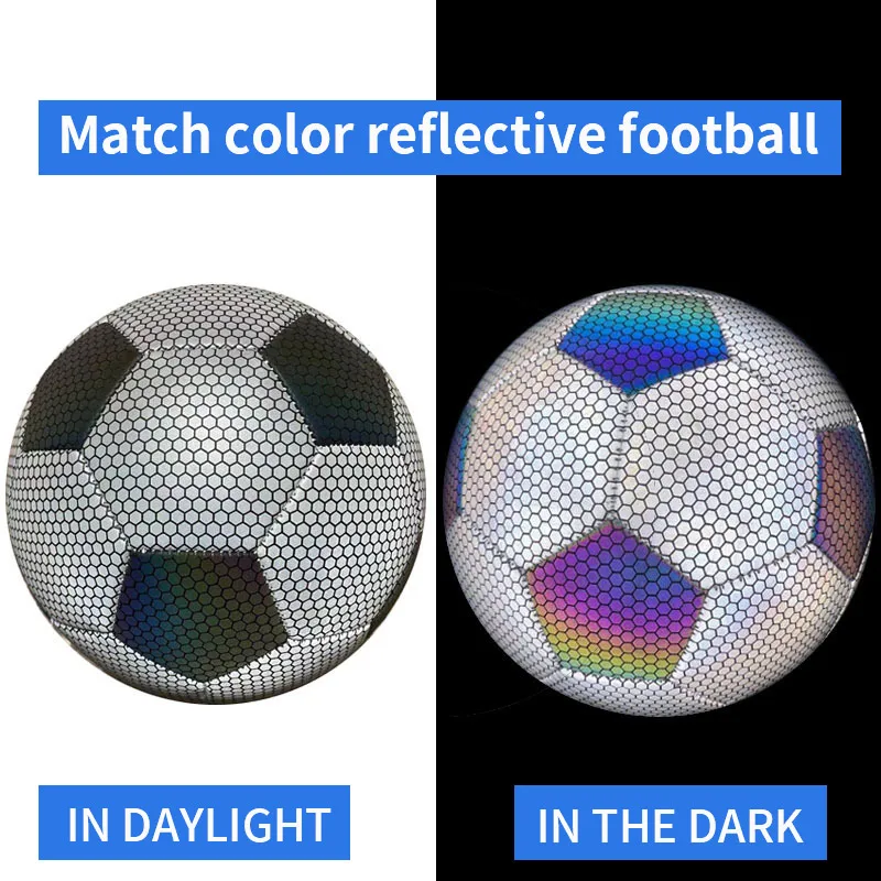 Glow in the Dark Football - Reflective Soccer Balls for Night Training