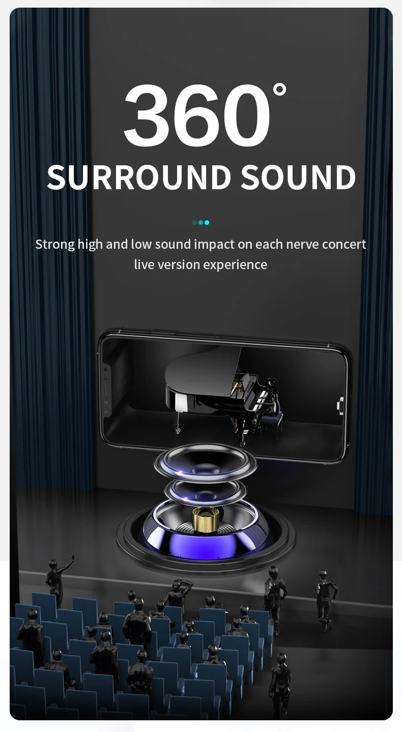 Round Bed Sound Empty Box Speaker 3 Way Small Computer Mini Speaker M3 ...