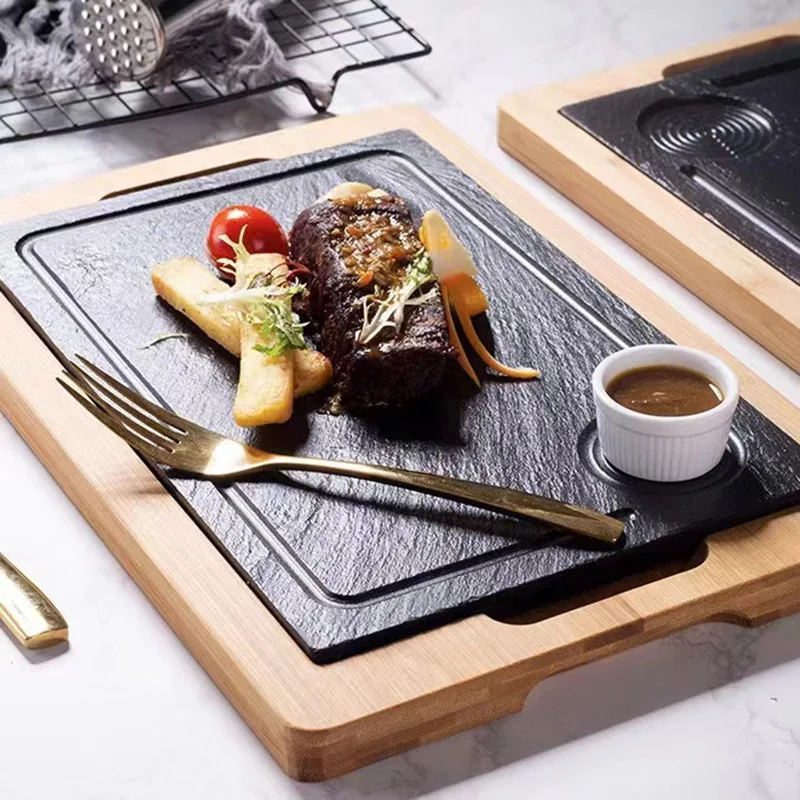 Costom Slate Chopping Boards With Wood Tray Haute Cuisine Western Slate ...