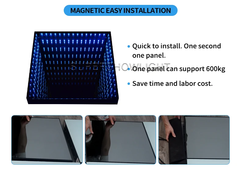 Supershow Magnetic Infinity Mirror Panel - LED Dance Floor