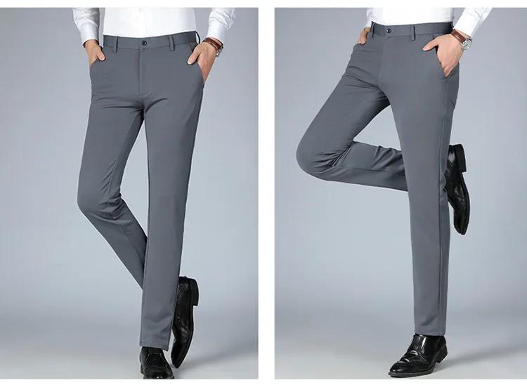 Men's Business Suit Pants - Formal Office Gentleman Trousers