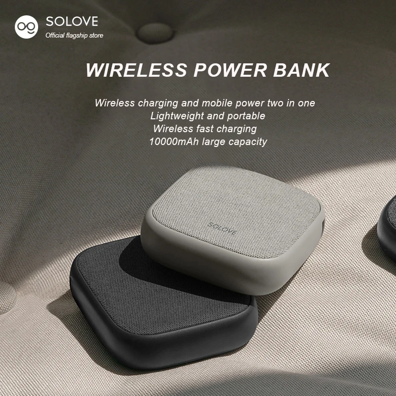 Alibaba.com: SOLOVE W5 Portable Power Bank, 10000mAh, Wireless Charging ...