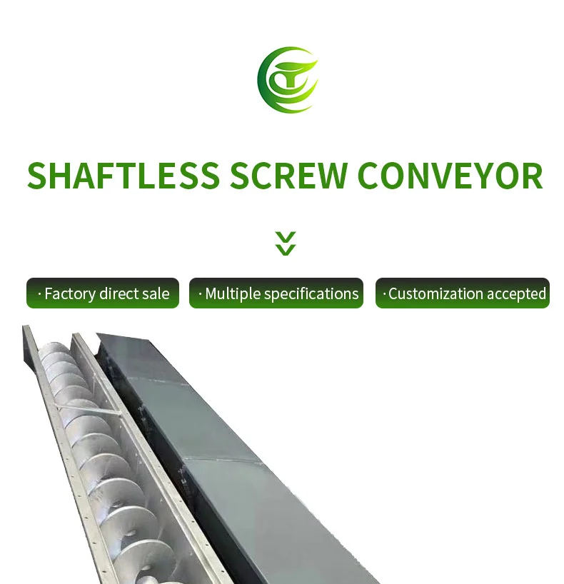 Shaftless Screw Auger Soil Screw Conveyor For Efficient Material ...
