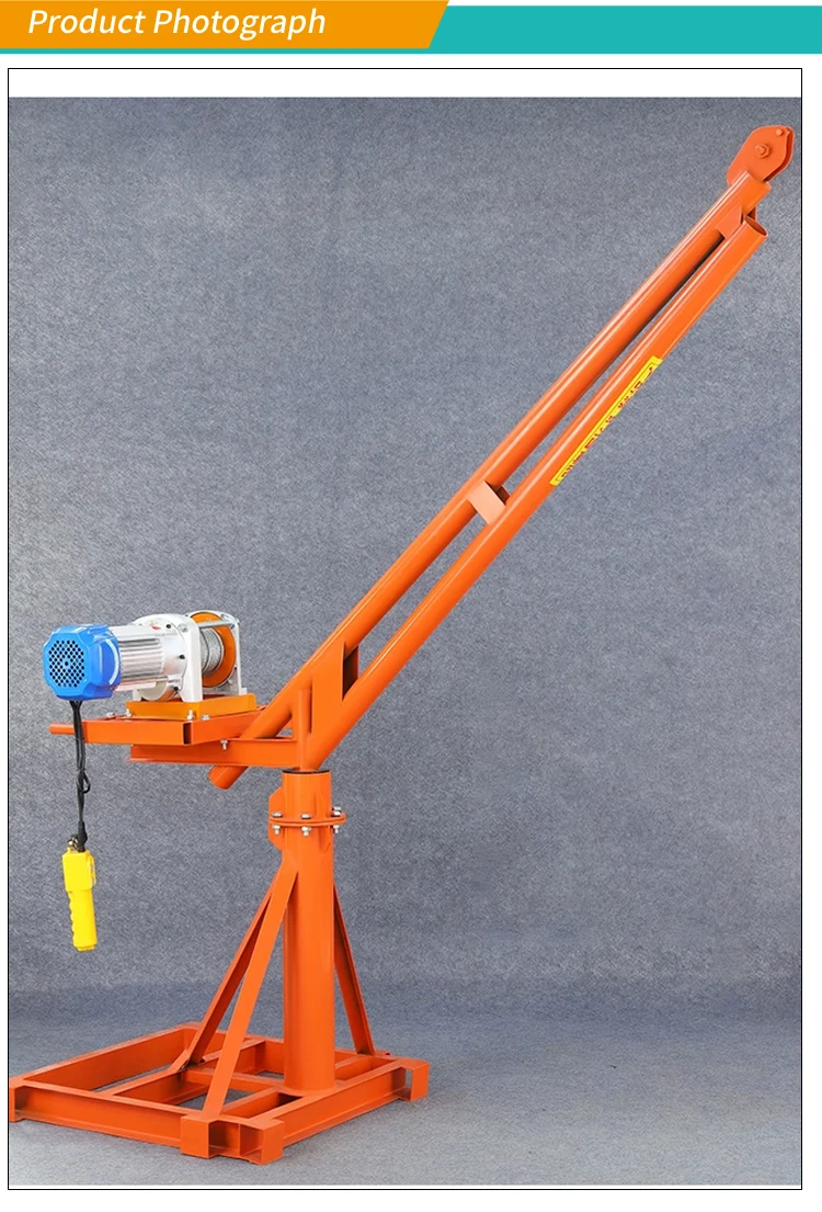300kg 500kg 1000kg Construction Electric Hoists Mobile Mini Crane Portable Small Lift Crane ...