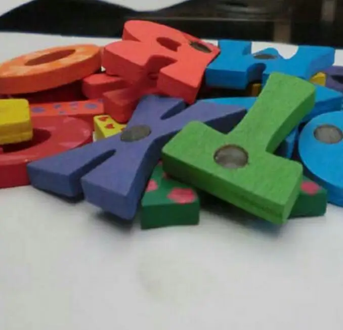 Wooden English Colorful Alphabet Letter Magnets - Buy Fridge Magnet ...
