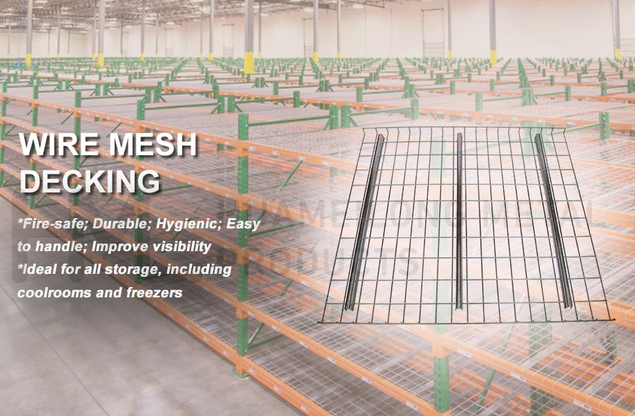 Heavy Duty Warehouse Zinc Steel Wire Mesh Decking Pallet Rack With U ...