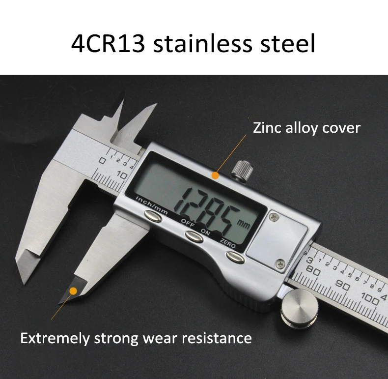 150 Mm 6" Digital Caliper Vernier Gauge Stainless Steel Micrometer ...