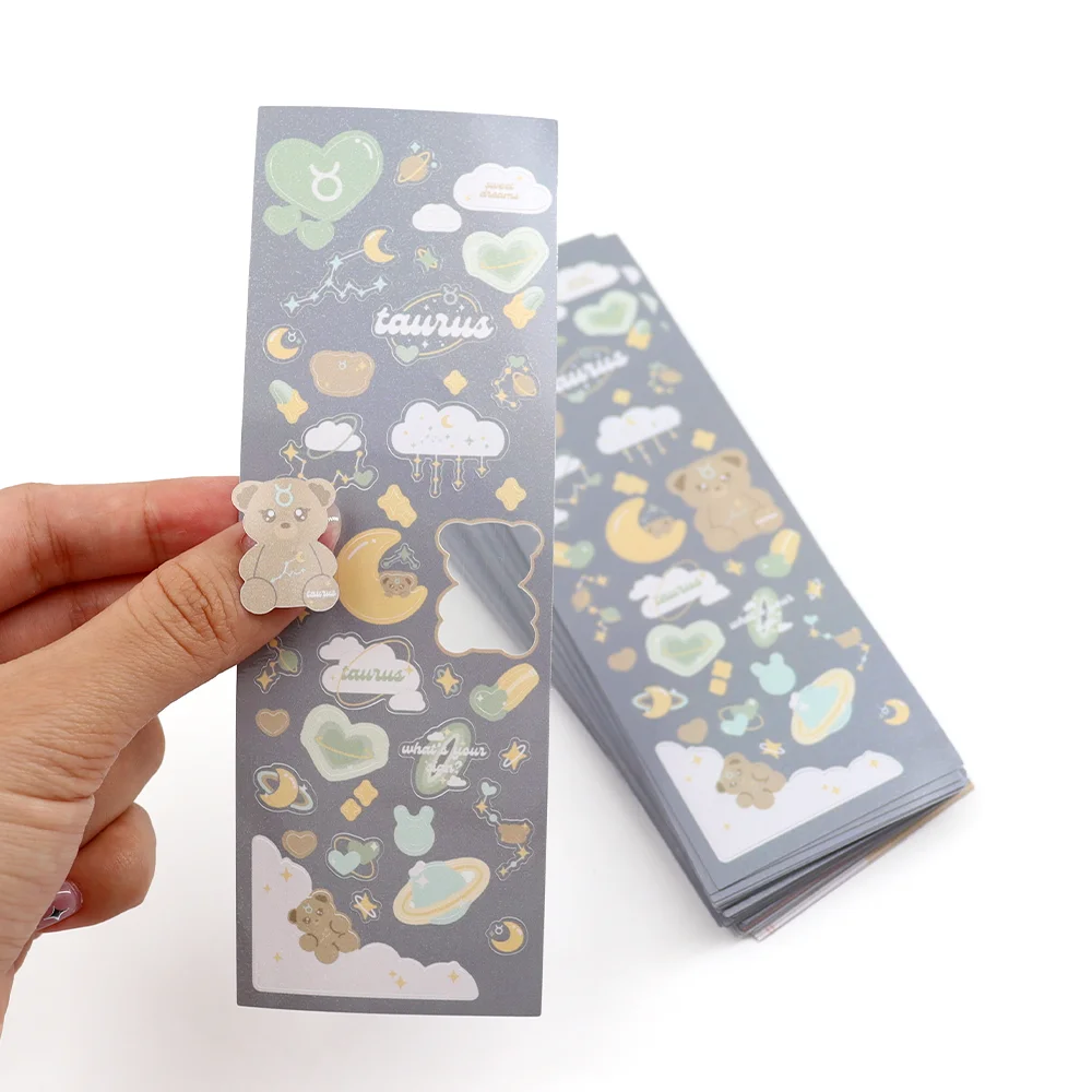 Custom Cartoon Cute Deco Stickers Paper Die Cut Printing Logo Sticker ...