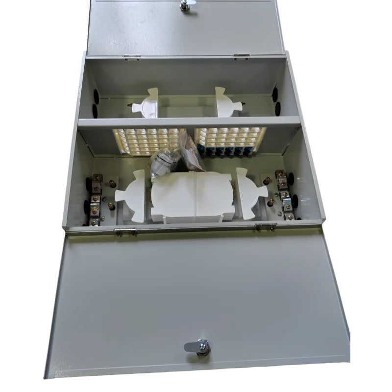 Boitier mural en fibre metallique 48 72 ports Wall mount Fiber Delivery ...