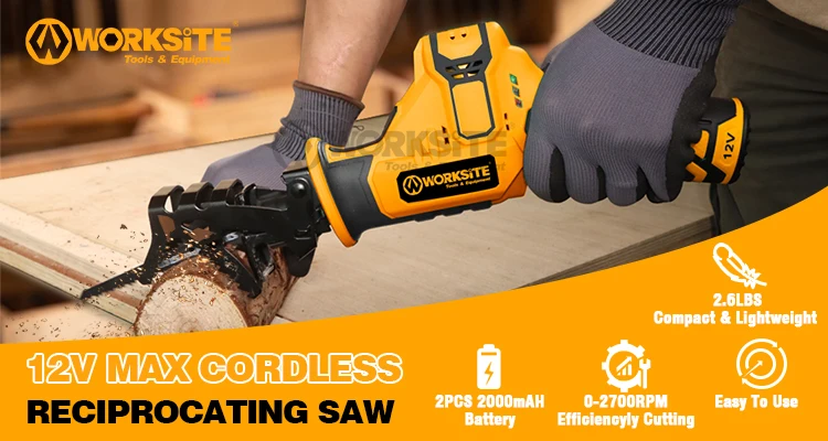 Worksite Customized Compact 12v Cordless Reciprocating Saw 2700rpm ...