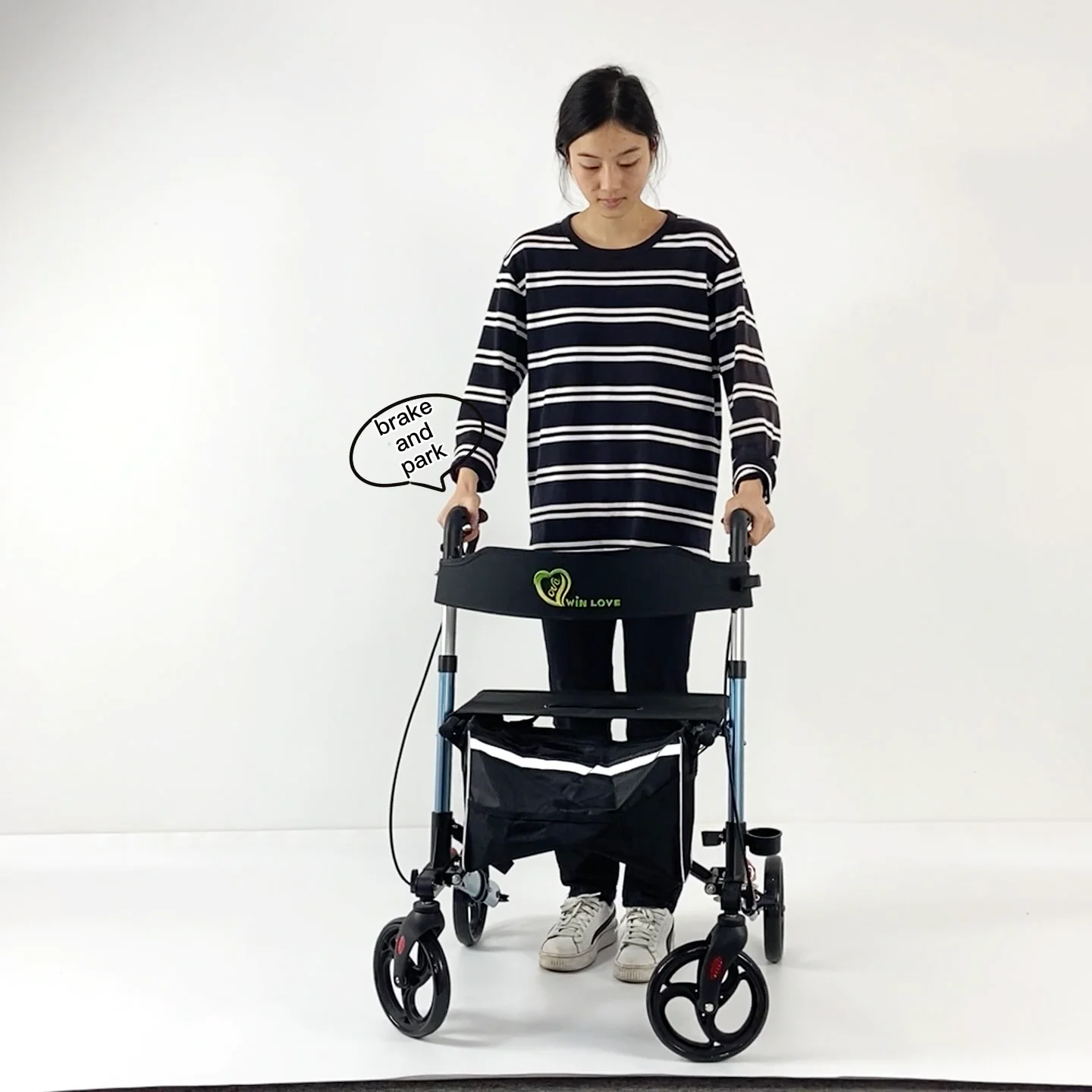 Hct-9102b Health Home Care Medical Easy-folding Rollator Walker For ...