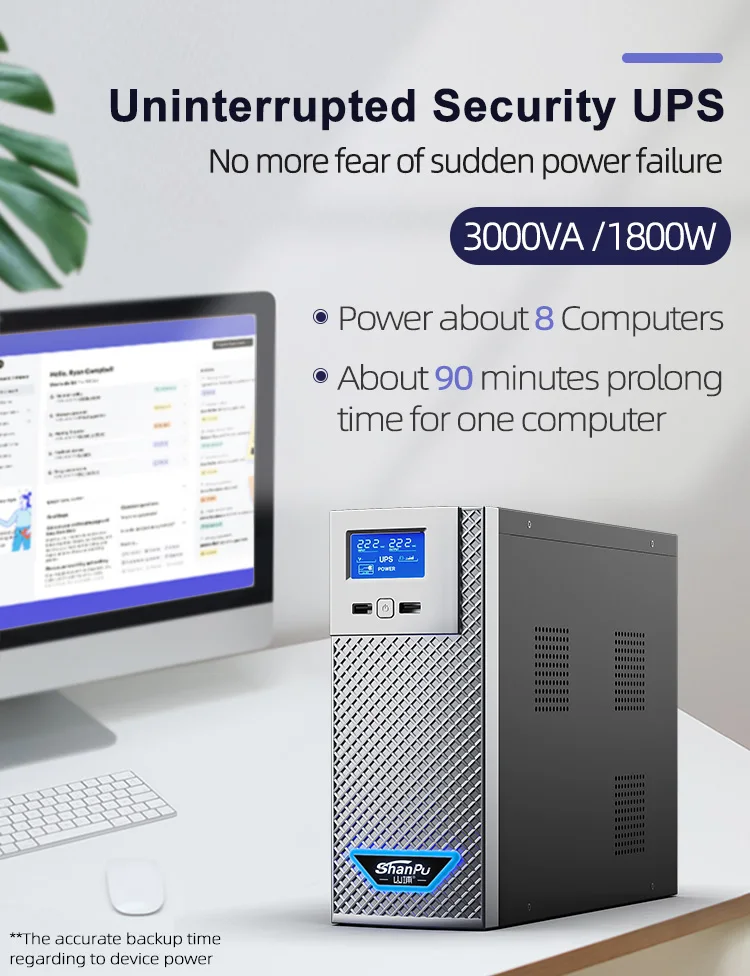 3000VA 1800W UPS for PC - Reliable Power Protection