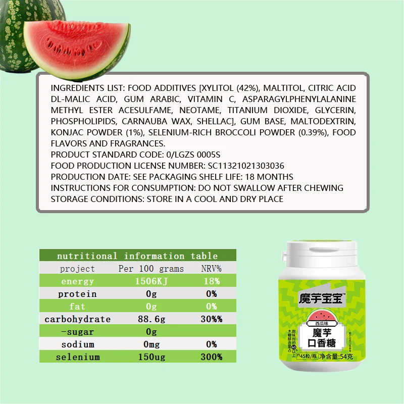 Alibaba.com: Sugar-free, fat-free, selenium-rich konjac chewing gum ...