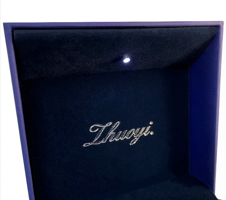 Luxury Exquisite Design Jewelry Necklace Box With Led Light For Display ...