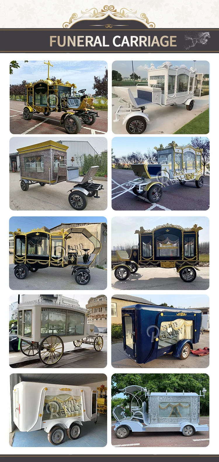 Funeral Hearse Trailer - Luxury Casket Carriage Style