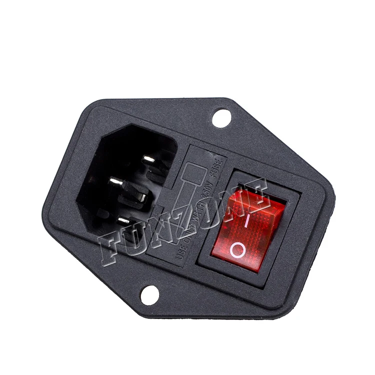 Guangzhou Funzone Inlet Module Plug 5a Fuse Switch Male Power Socket ...