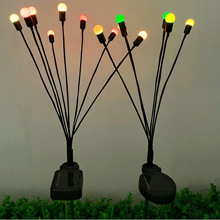 Outdoor Waterproof Solar Firefly Lamp 6/8/10 Heads Led Solar Garden Lights For Courtyard Pathway ...