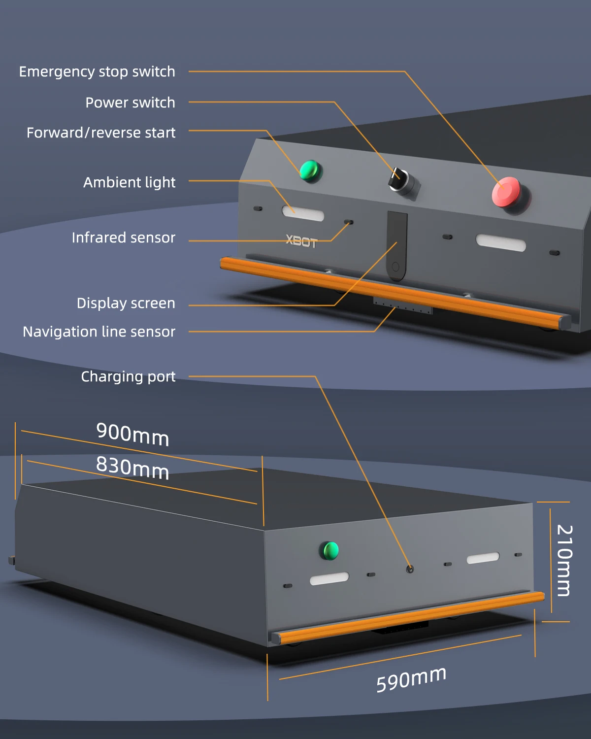 300kg Wireless Rs485 Serial Communication Site Positioning Agv Trolley ...