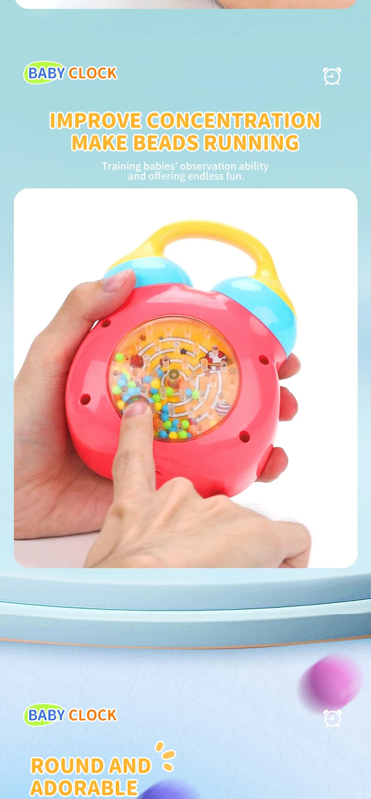 3m+ Infant Early Educational Enlightenment Alarm Clock Intelligence ...