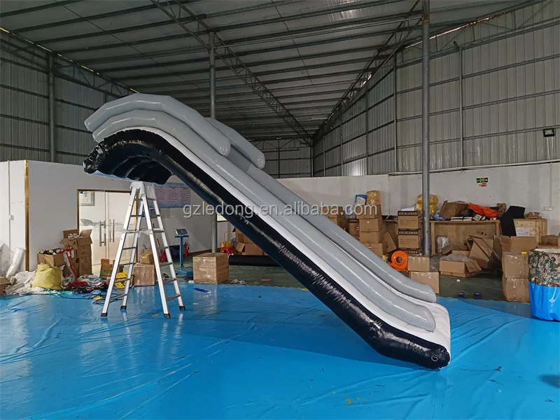 Tarpaulin Pvc Floating Dock Slide/ Inflatable Long Water Slide For Boat ...