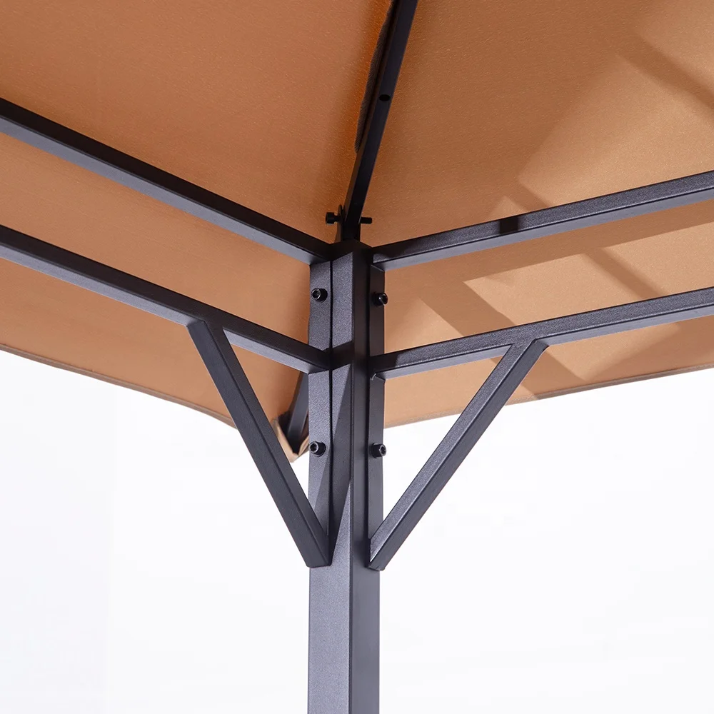 Steel Gazebo Party Pavilion 4x4 Gazebo With Glass Table And Bar Chair ...