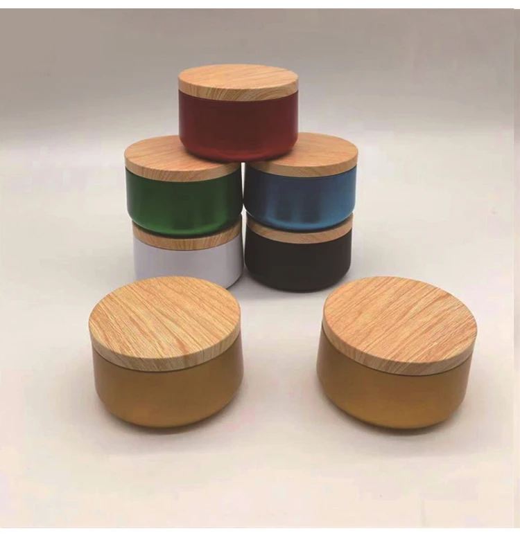 Aluminum 6 OZ Round Reusable Mini Storage Candle Metal Tin, Candle ...