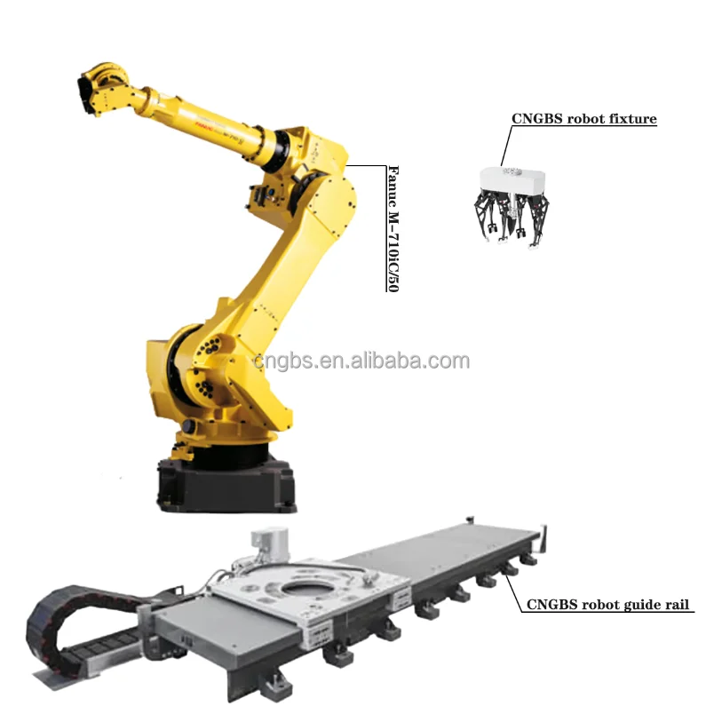 Fanuc工业机器人m-710ic/50，有效载荷为50千克，配有导轨和夹具，可轻松处理大型工件 - Buy 搬运机器人,Fanuc机器人 ...