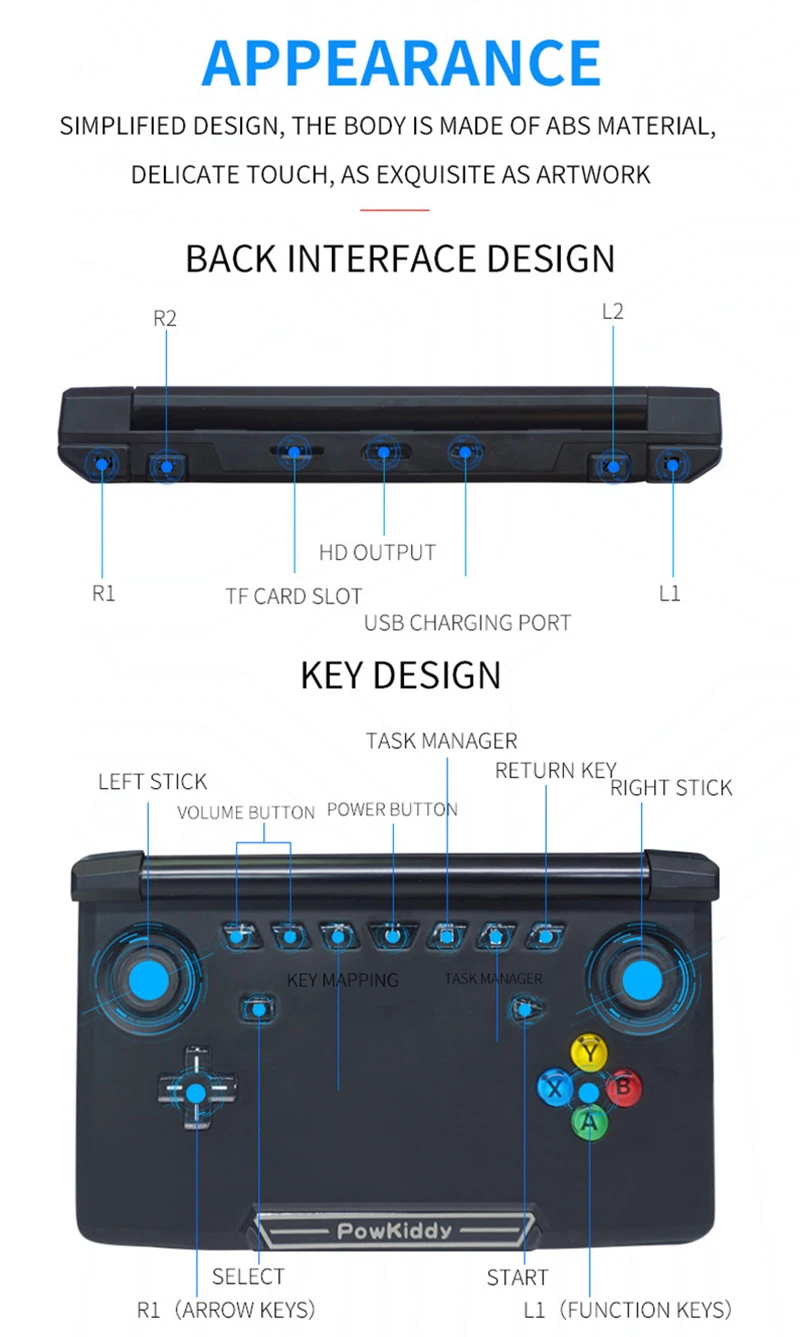 Flip Handheld Game Player Wifi Bt Android 7.0 Retro Games Console 5.5 ...