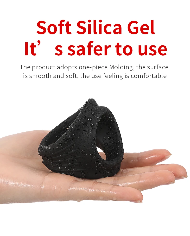 High ElasticityWashable Silicone Triple Scrotal Restraint Ring ...