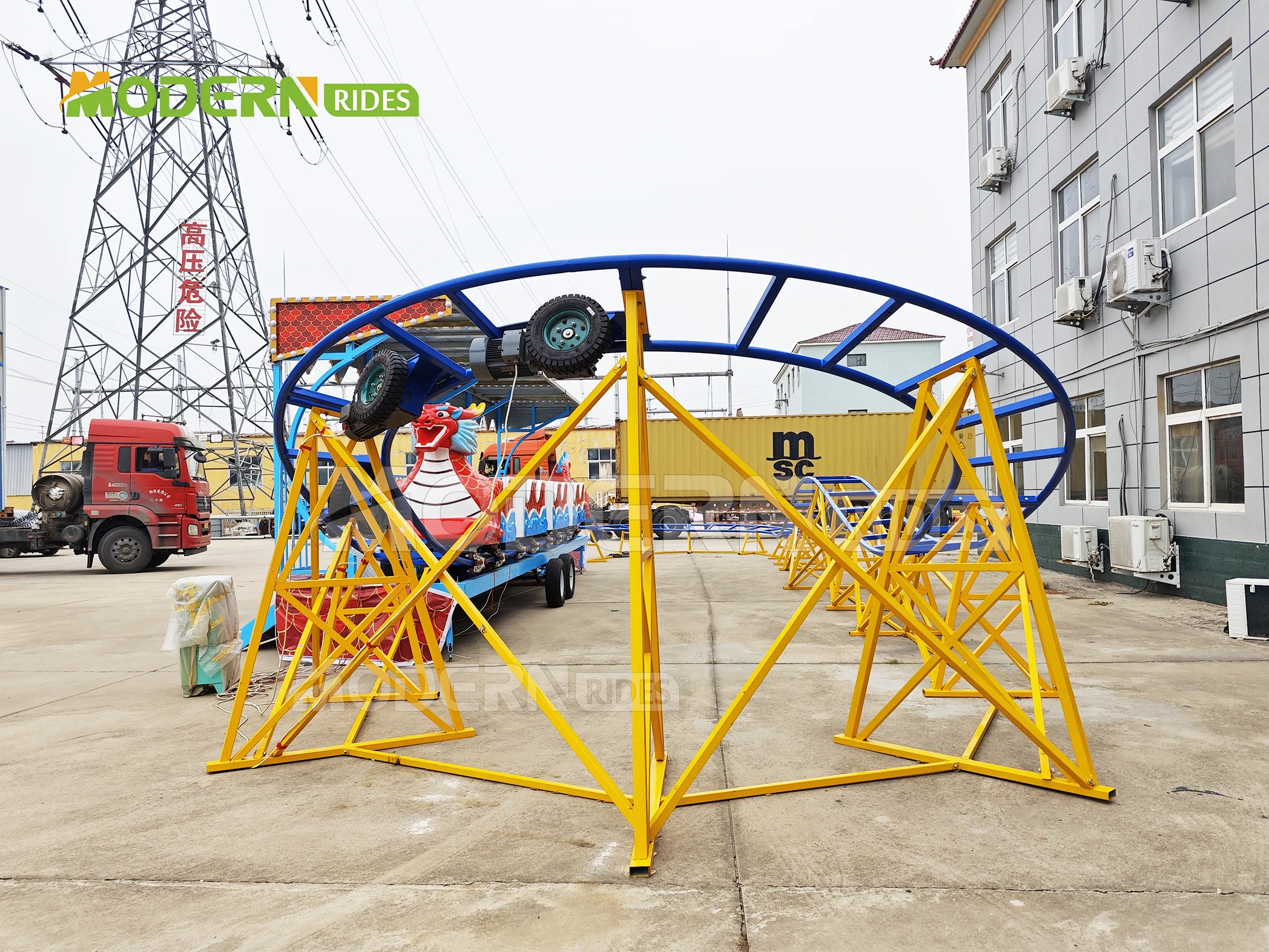 Modern Rides Fairground Carnival Mobile Portable Trailer Amusement Park ...