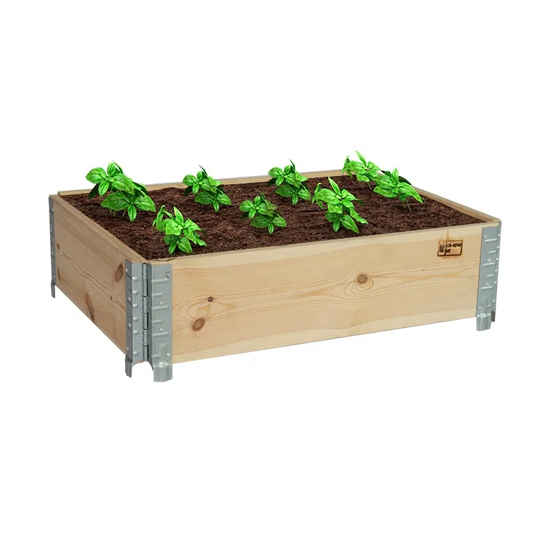 Wooden Garden Bed Frame For Courtyard Planting Vegetable & Flower Pot ...