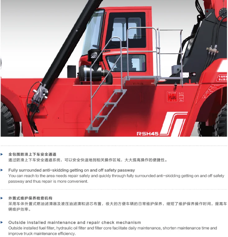 Container Reach Stacker Rsh4527 Reachstacker Handler 45ton Diesel ...