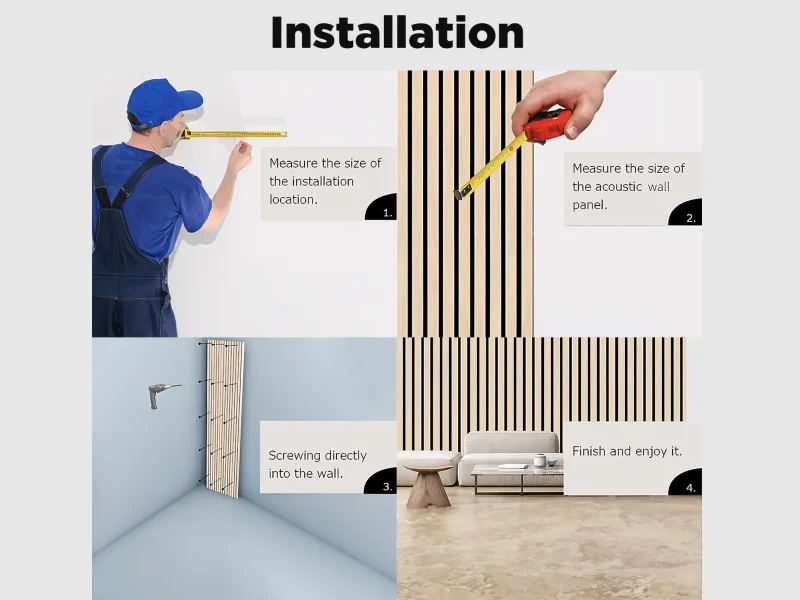 Akupanel Modern Interior 3D Acoustic Wall Panels Wood Akustik Panel for ...