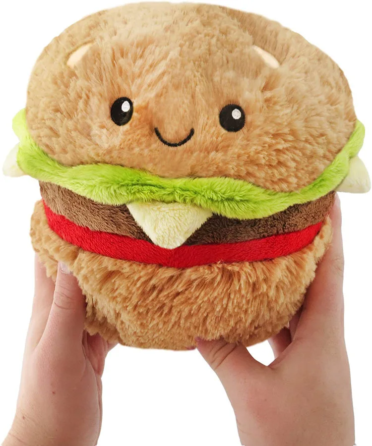 Funny Brown Smile Mini Hamburger Plush Yummy Food Stuffed Toys Cute ...