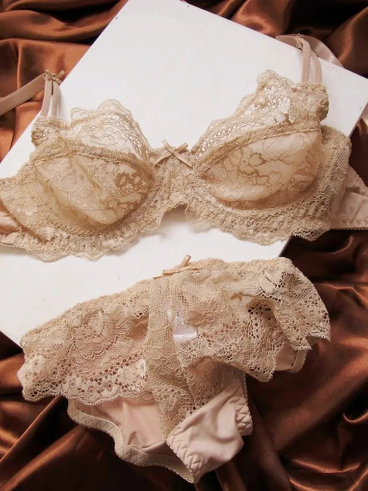 Sexy Transparent Bra Panty Set - Feminine & See-through