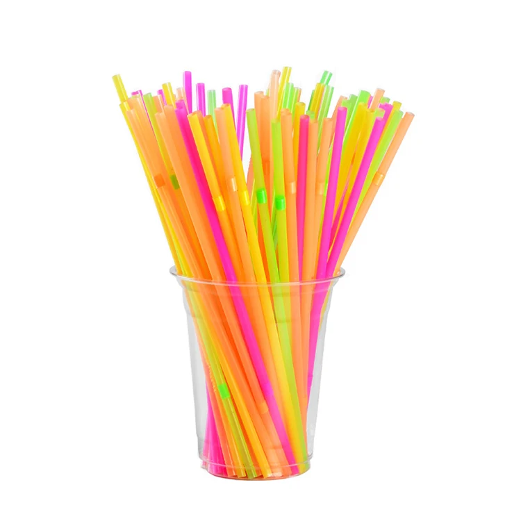 6x210mm PP Multi color U shaped Straws Stretchable Disposable Plastic ...