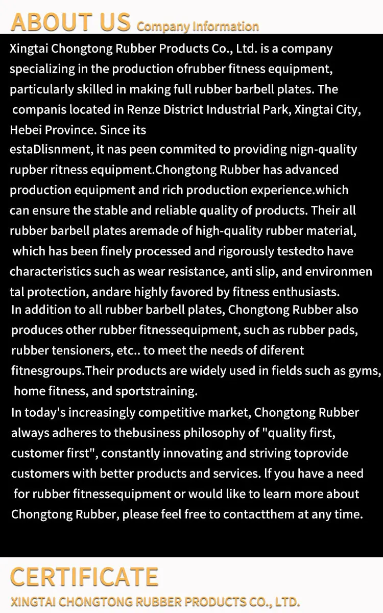 CHONGTONG Rubber Hex Dumbbells - Durable Fitness Equipment