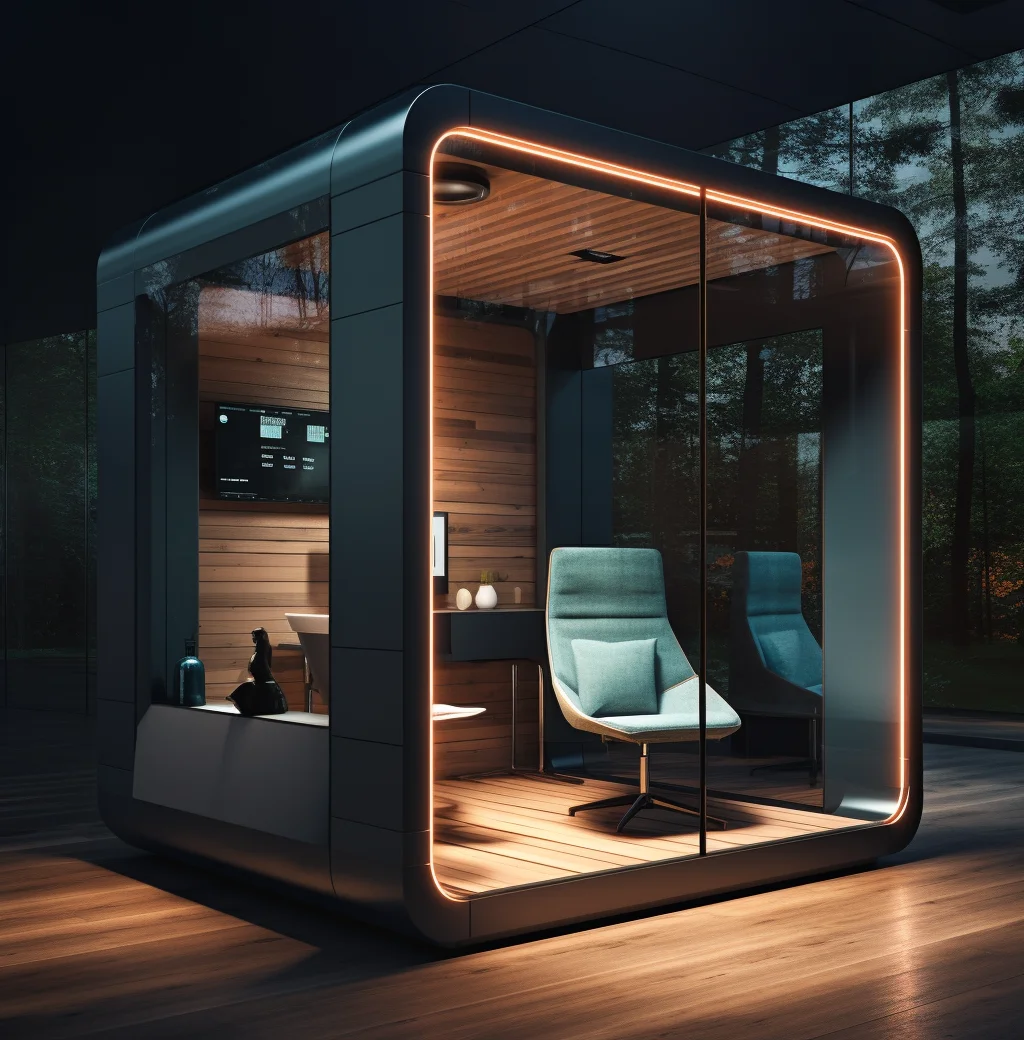 Mini Soundproof Studio Private Space Silence Office Meeting Room Pods ...