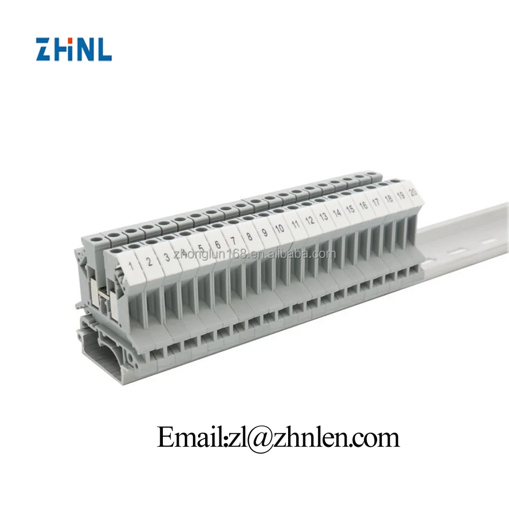 Uk Series Din Rail Terminal Block Connector Screw Clamp Wiring ...