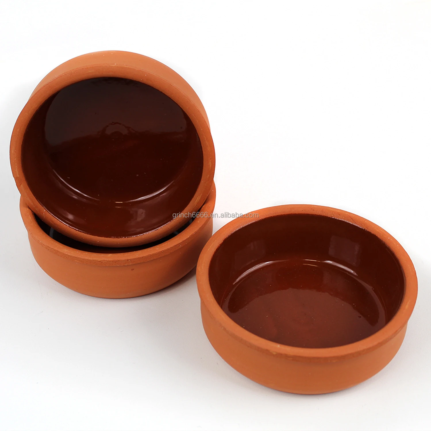 Terracotta Glazed Tapas Olive Bowls - Sustainable Dishes