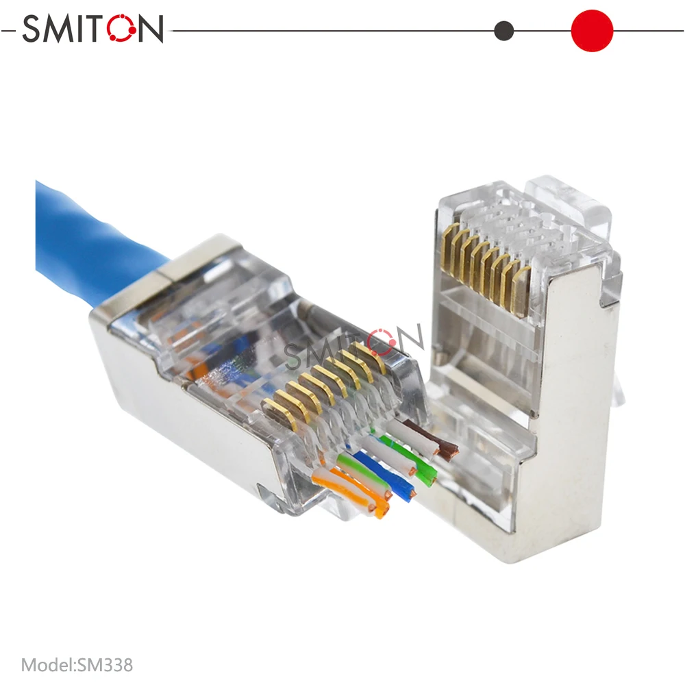 Easy Pass Through Cat6a Connector 8p8c Rj45 Shielded Ftp Cat6a ...